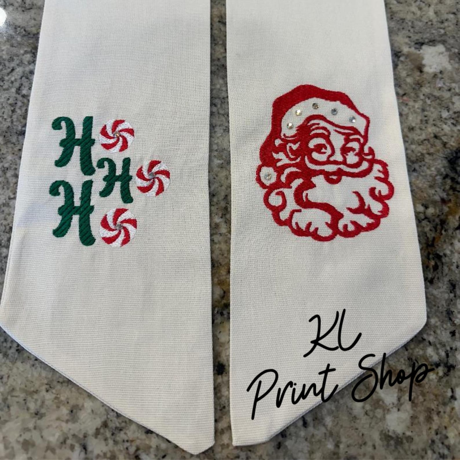Monogrammed Santa Wreath Sash, Embroidered Christmas Wreath Sash, Santa ...
