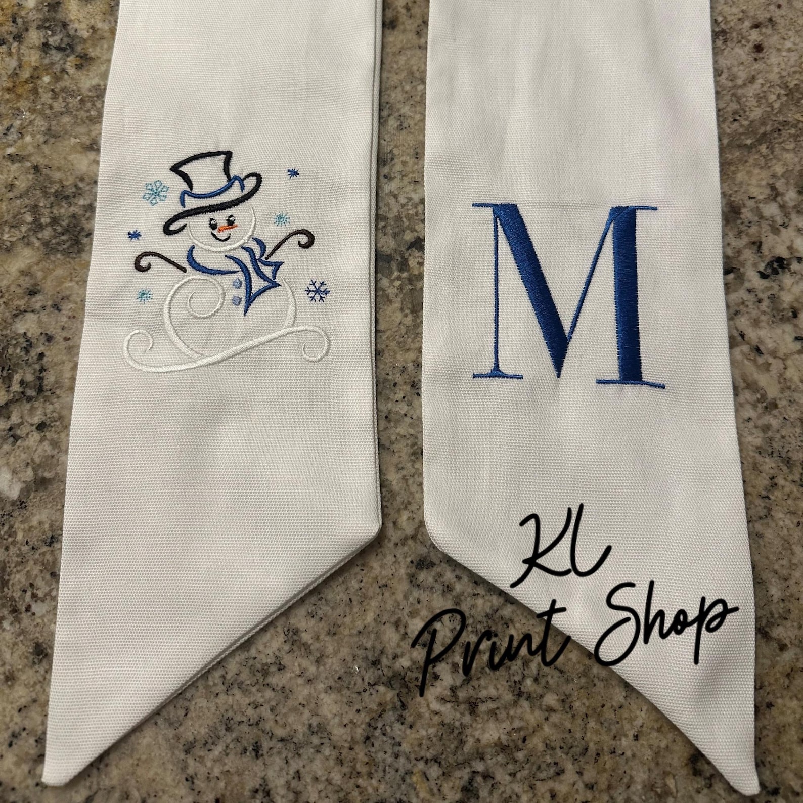 Monogrammed Winter Wreath Sash, Embroidered Sash, Snowflake Sash ...