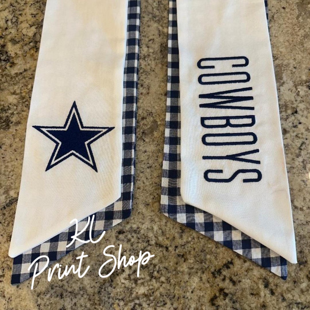 Monogrammed Sash, Football Wreath Sash, Cowboys Sash, Dallas Cowboys ...