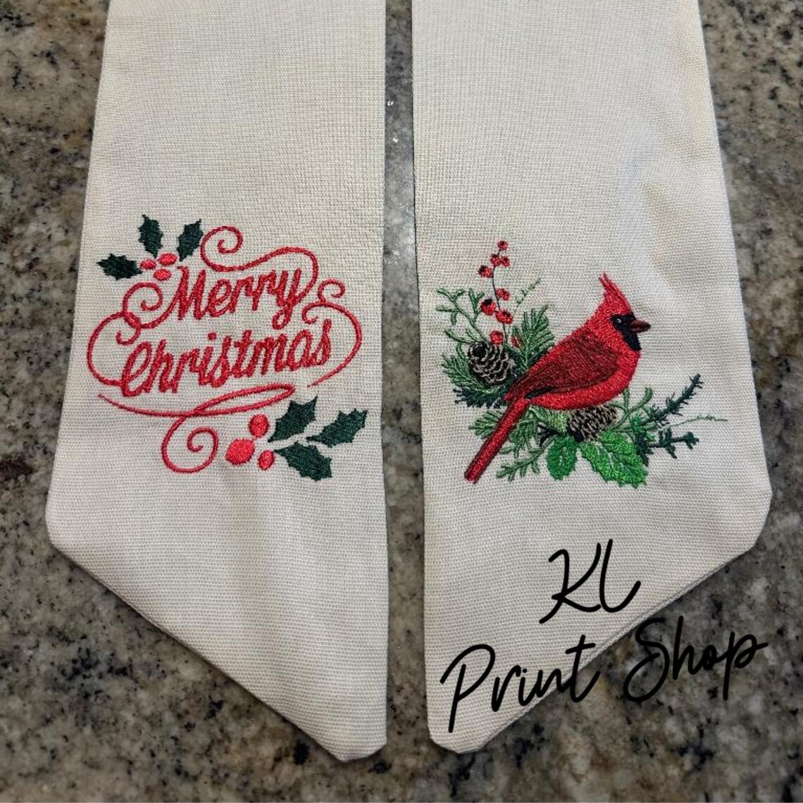 Monogrammed Cardinal Wreath Sash, Christmas Wreath Sash, Christmas Gift ...