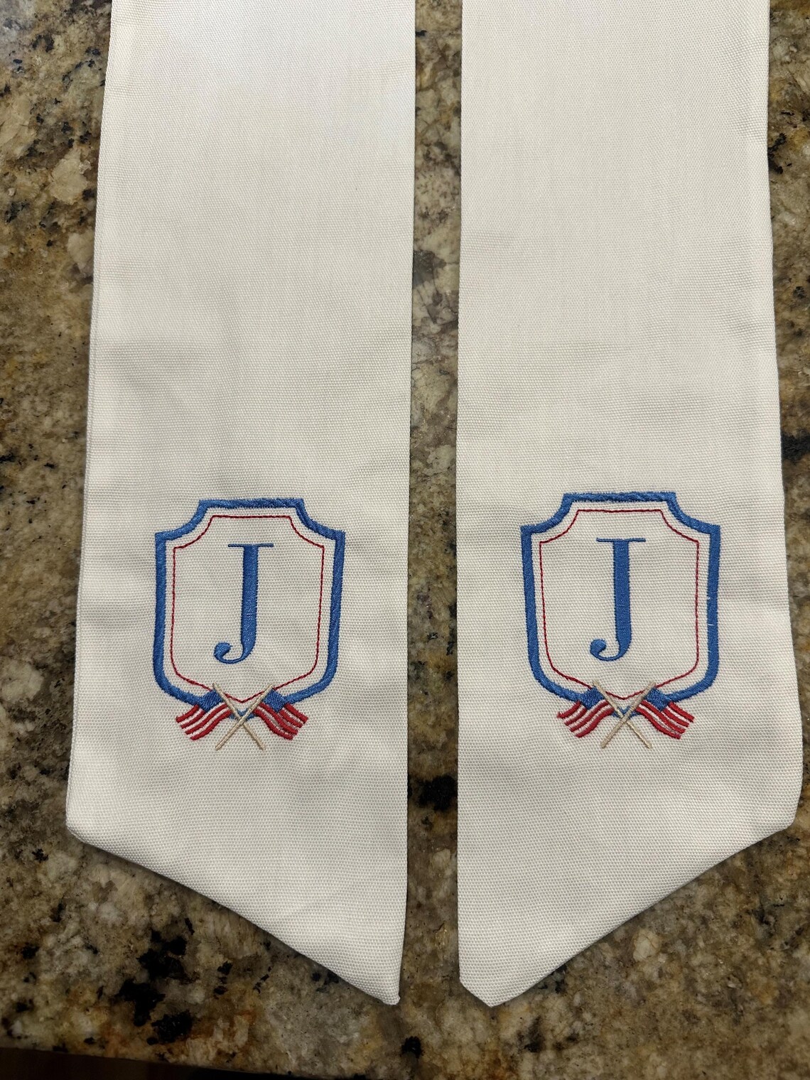 Monogrammed America Wreath Sash, Embroidered Sash, Fourth of July Sash ...