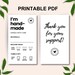 I'm Handmade Printable Care Tags Labels PD, Clothing Care Instructions ...