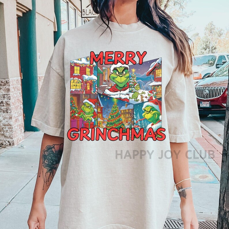 Merry Grinchmas Comic Png, Cartoon Grinch Png, Retro Christmas Png ...