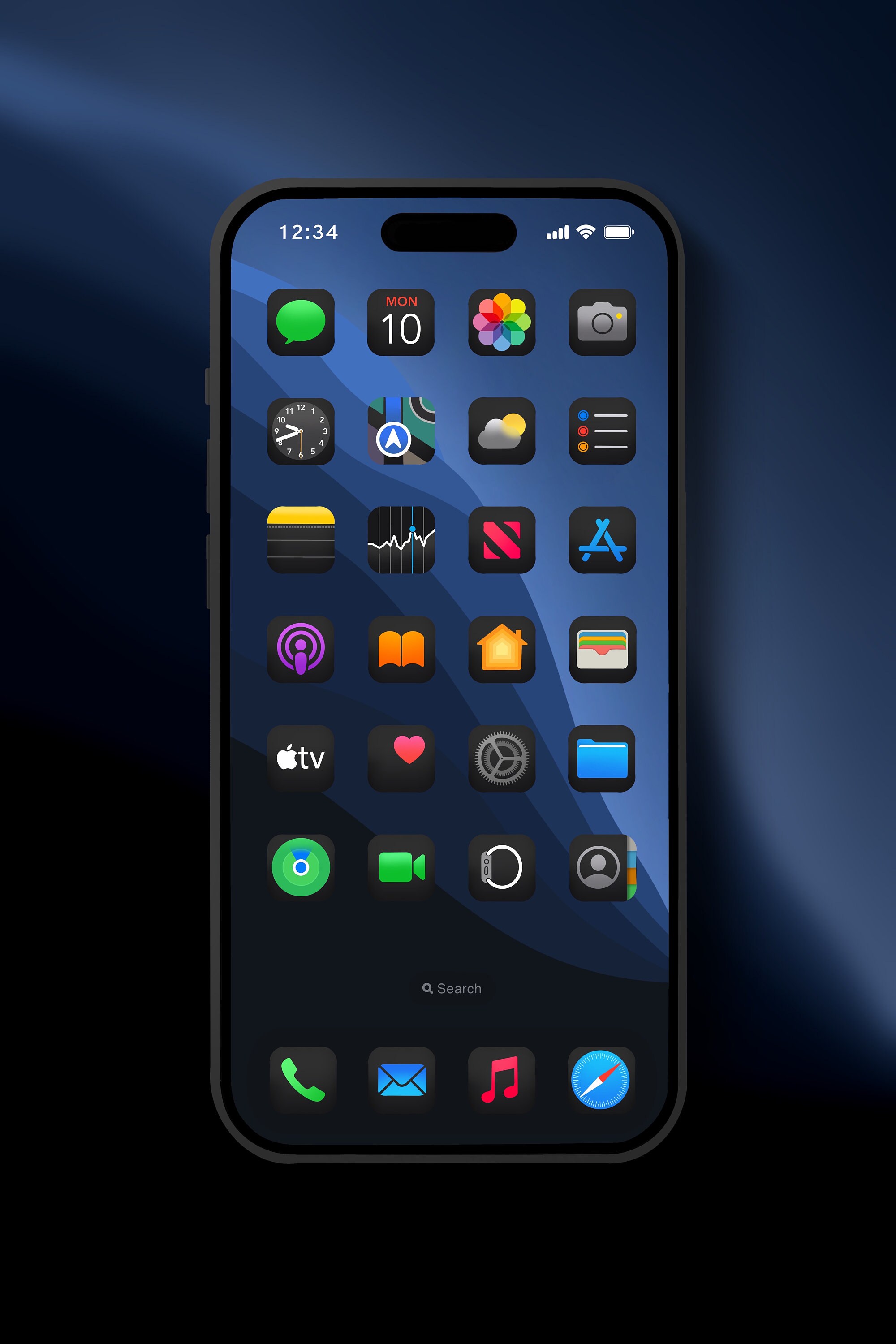 Electric Blue Peaks iPhone Wallpaper - Etsy