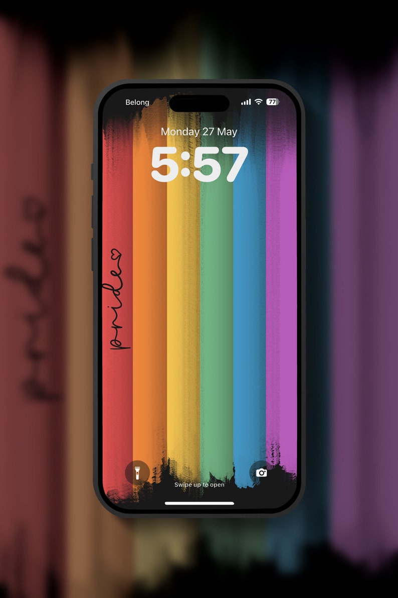 Rainbow Pride (dark) - iPhone Wallpaper - Etsy