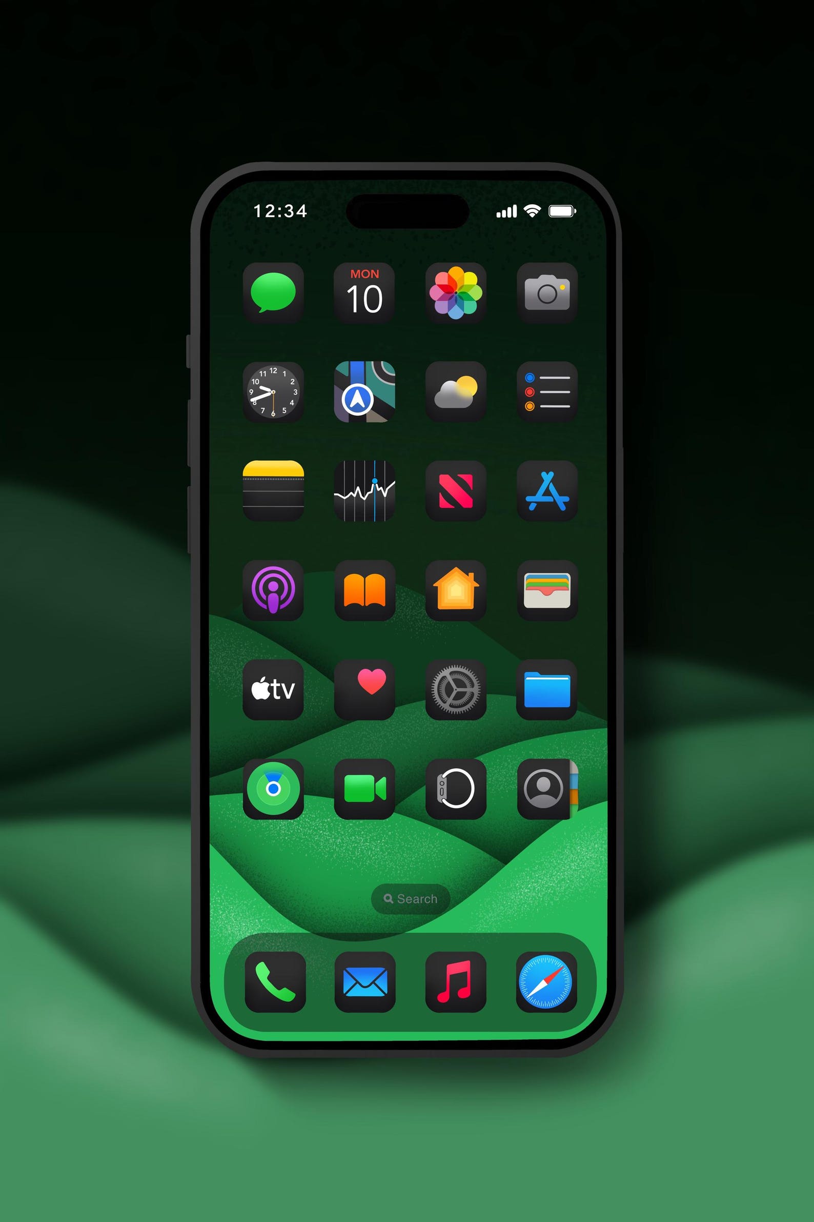 Moss Grainy Valley - iPhone Wallpaper - Etsy