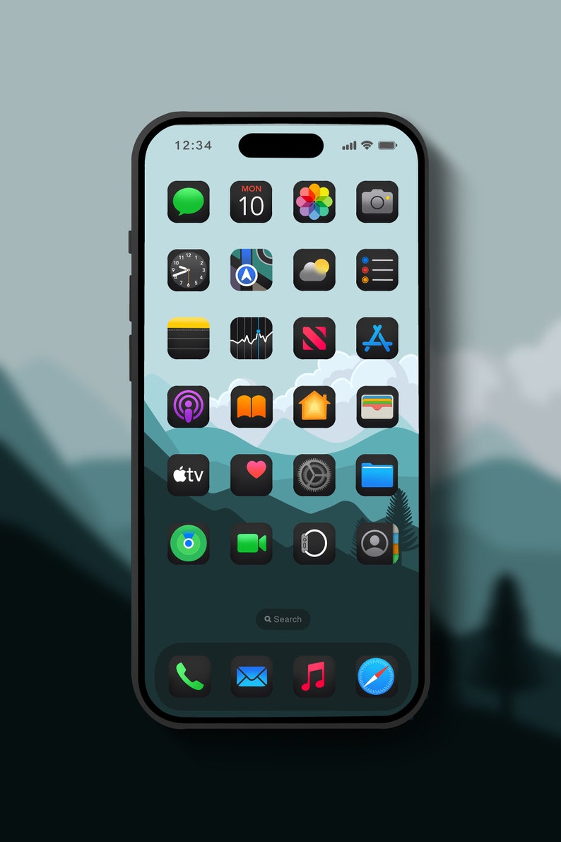 Light Mountainside - iPhone Wallpaper - Etsy