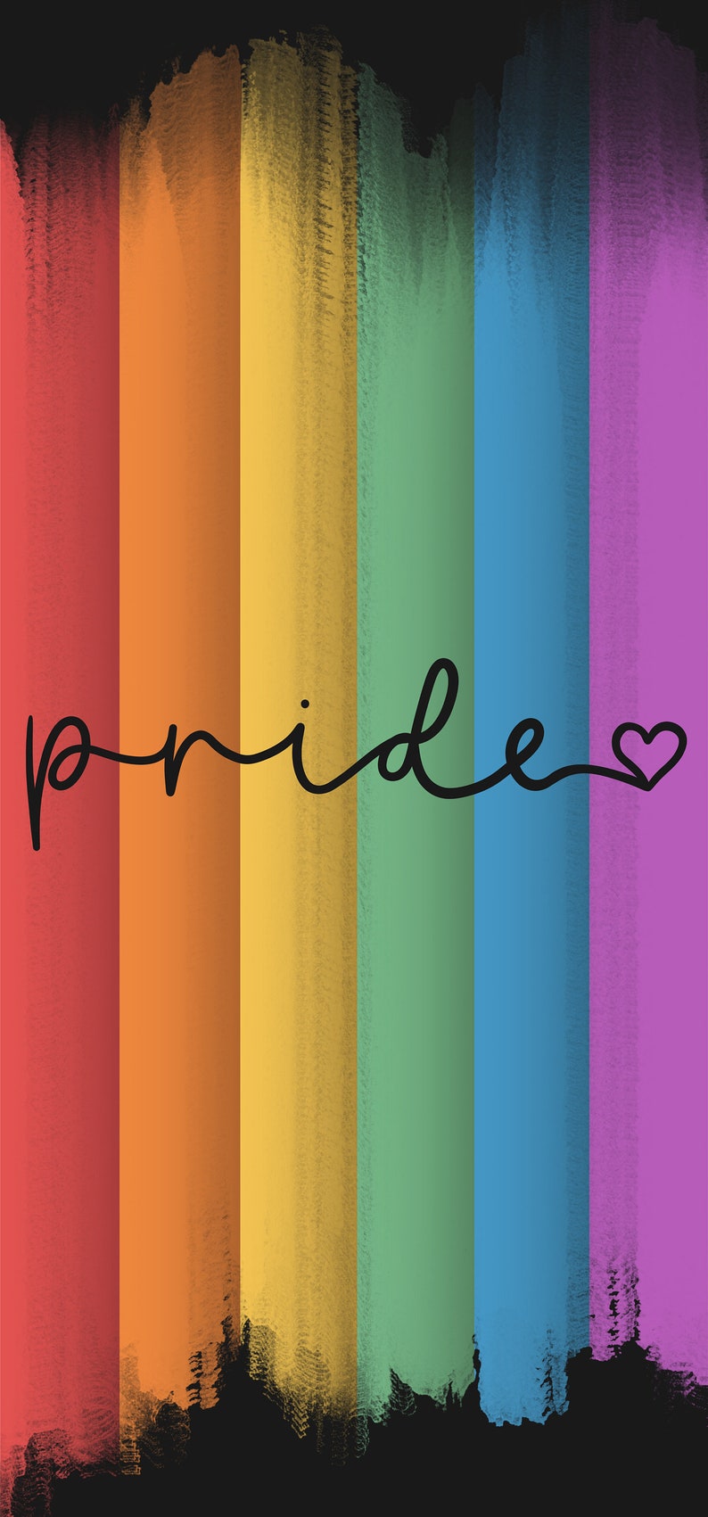 Rainbow Pride (dark) V2 - iPhone Wallpaper - Etsy
