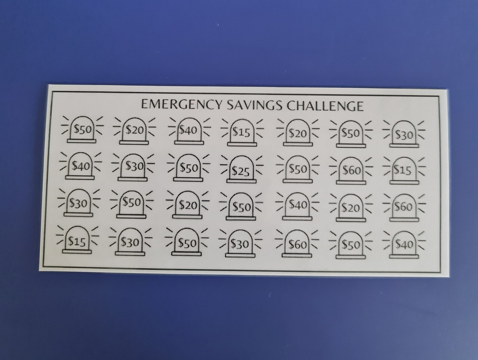 6 Laminated Reusable Cash Wallet Savings Challenge Inserts - Etsy