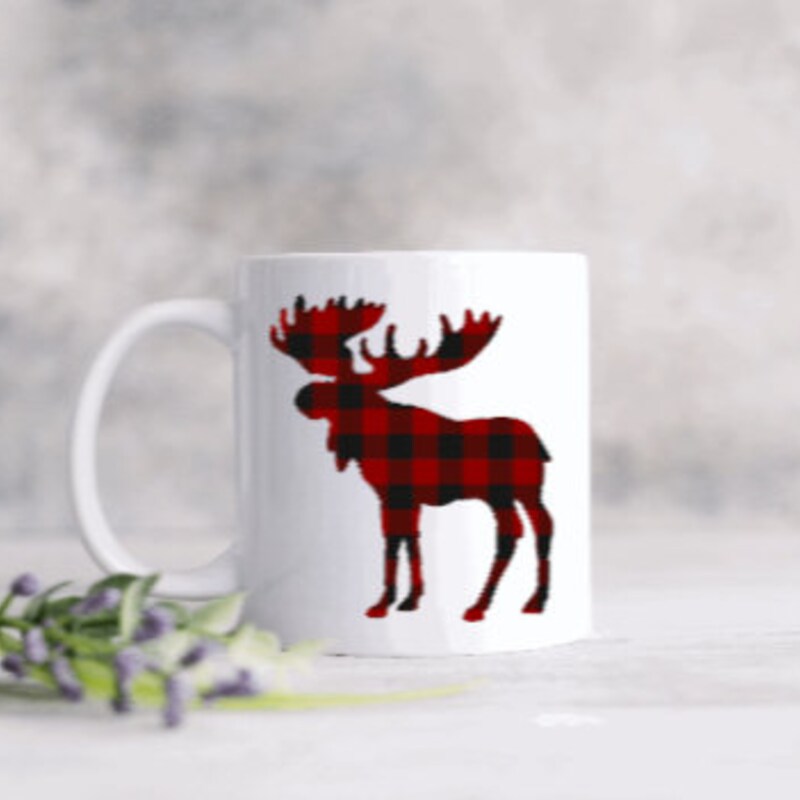 Buffalo Plaid Moose - Etsy