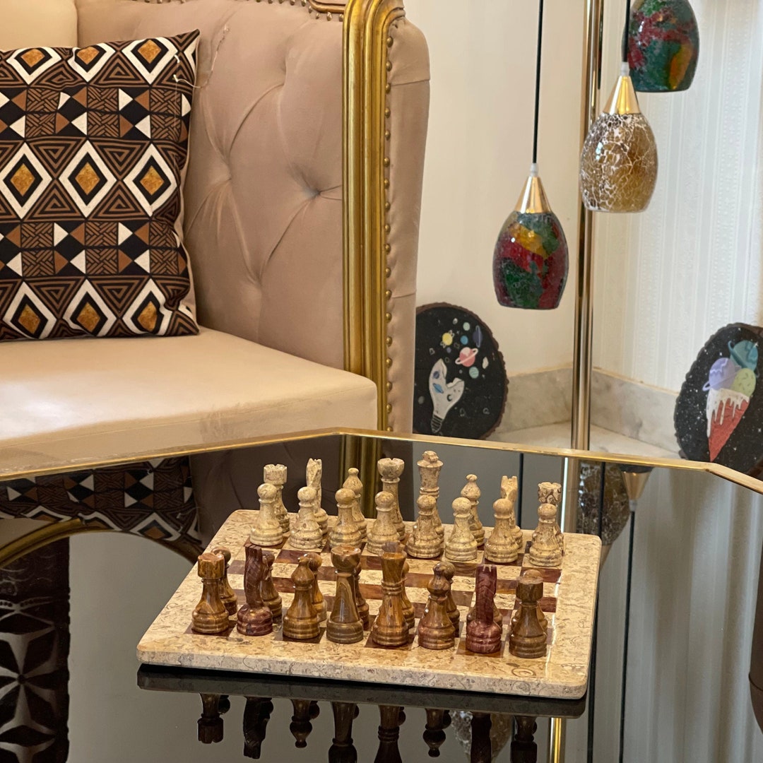 Premium Chess Set Handmade Marble Chess Game 30 Cm X 30 Cm - Etsy