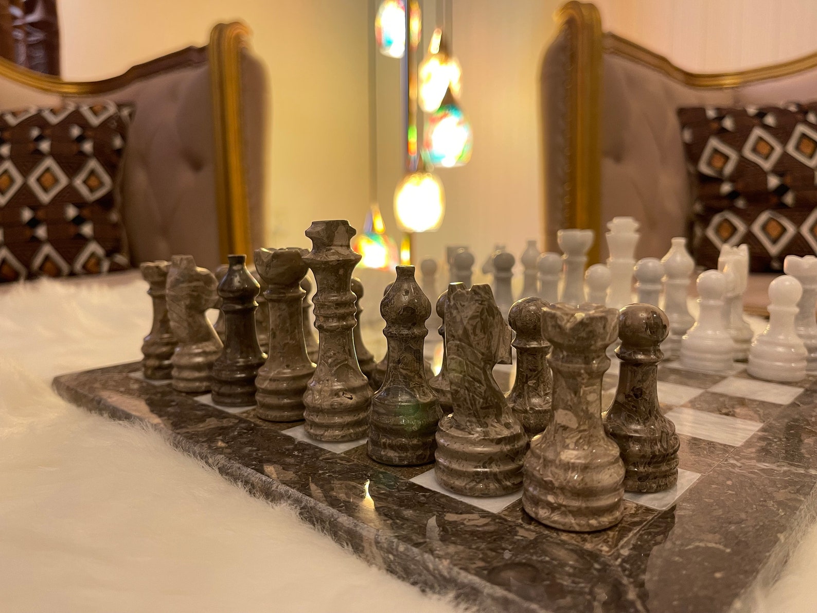 Premium Handmade Chess Set Marble Chess Game 30 Cm X 30 Cm - Etsy