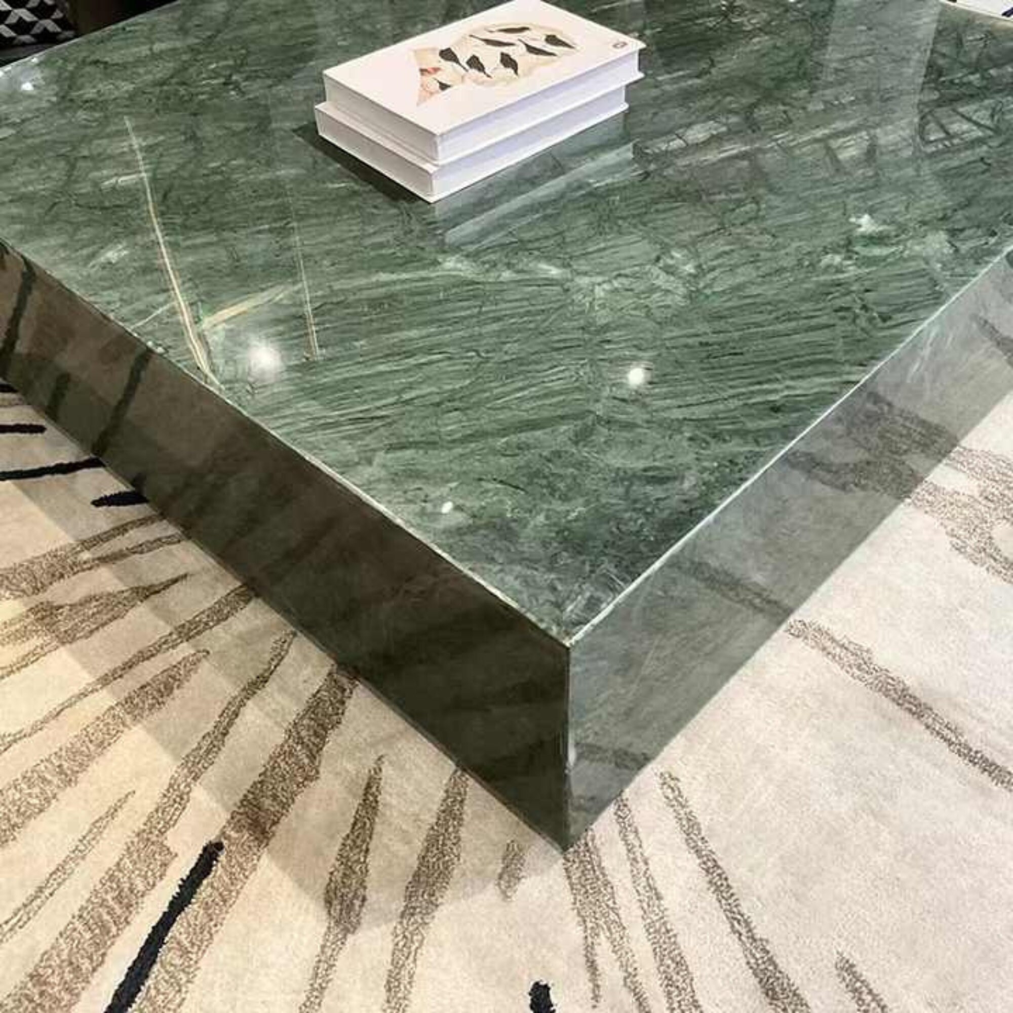 Marble Center Table With Solid Base Sofa Side Table Coffee - Etsy