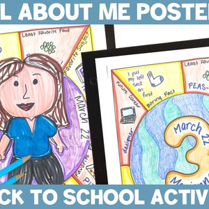 All About Me Poster, Printable First Week of School Activity, No Prep ...