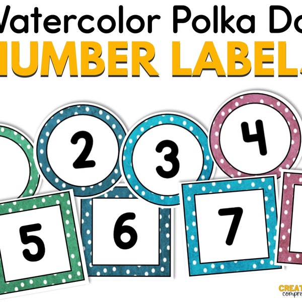 Polka Dot Labels - Etsy