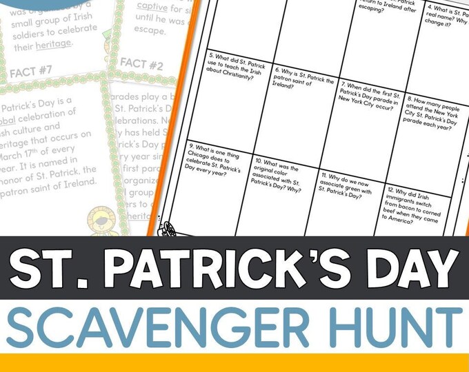 St. Patrick's Day Scavenger Hunt Activity - Perfect for Kids and ...