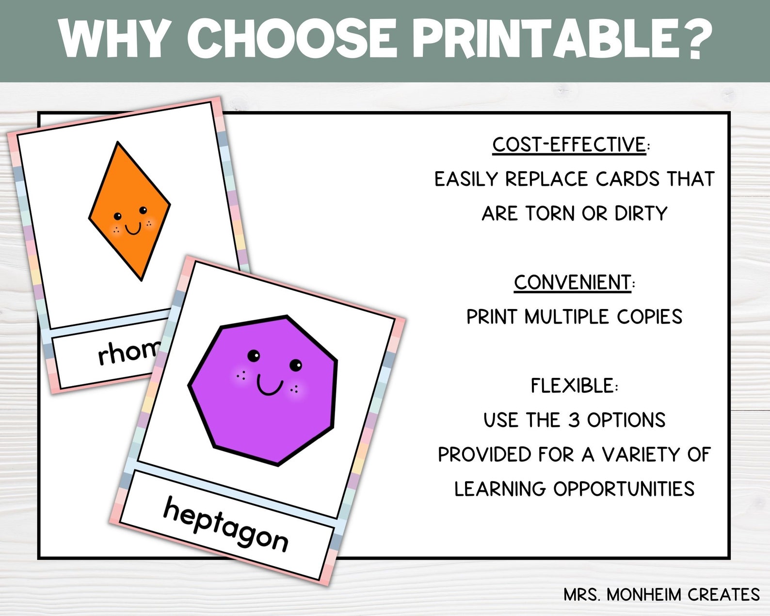 Geometric Shapes Flash Cards | Printable Flash Cards | Montessori ...