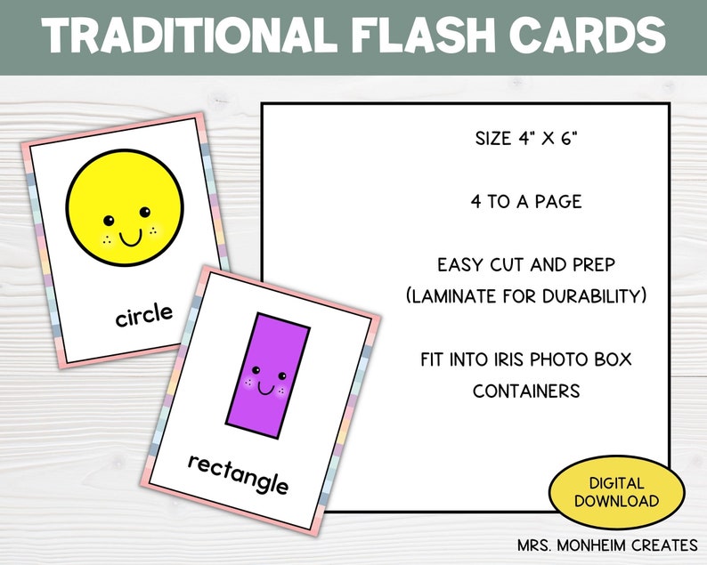 Geometric Shapes Flash Cards | Printable Flash Cards | Montessori ...