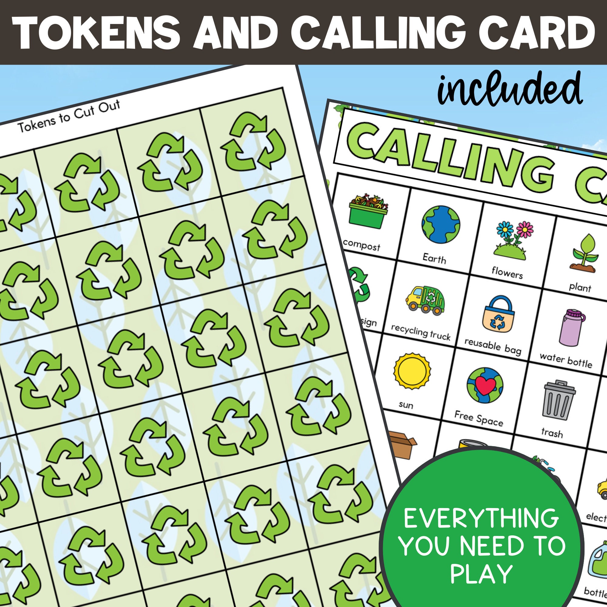 Earth Day Bingo - Fun Party Game for Kids, Families + Seniors- 30 Cards ...