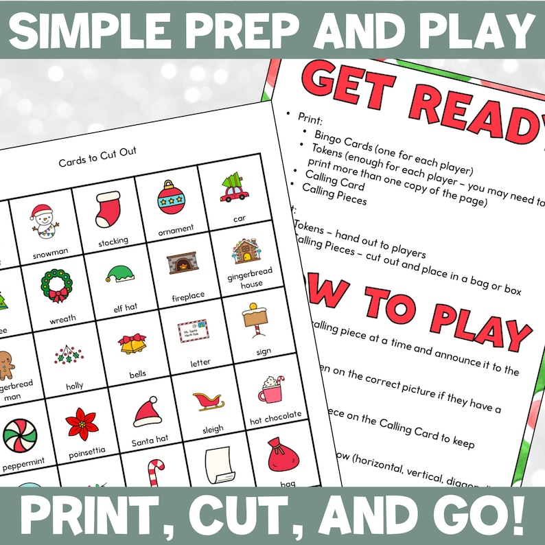 Christmas BINGO Printable Activity for Students, Families, or Seniors ...