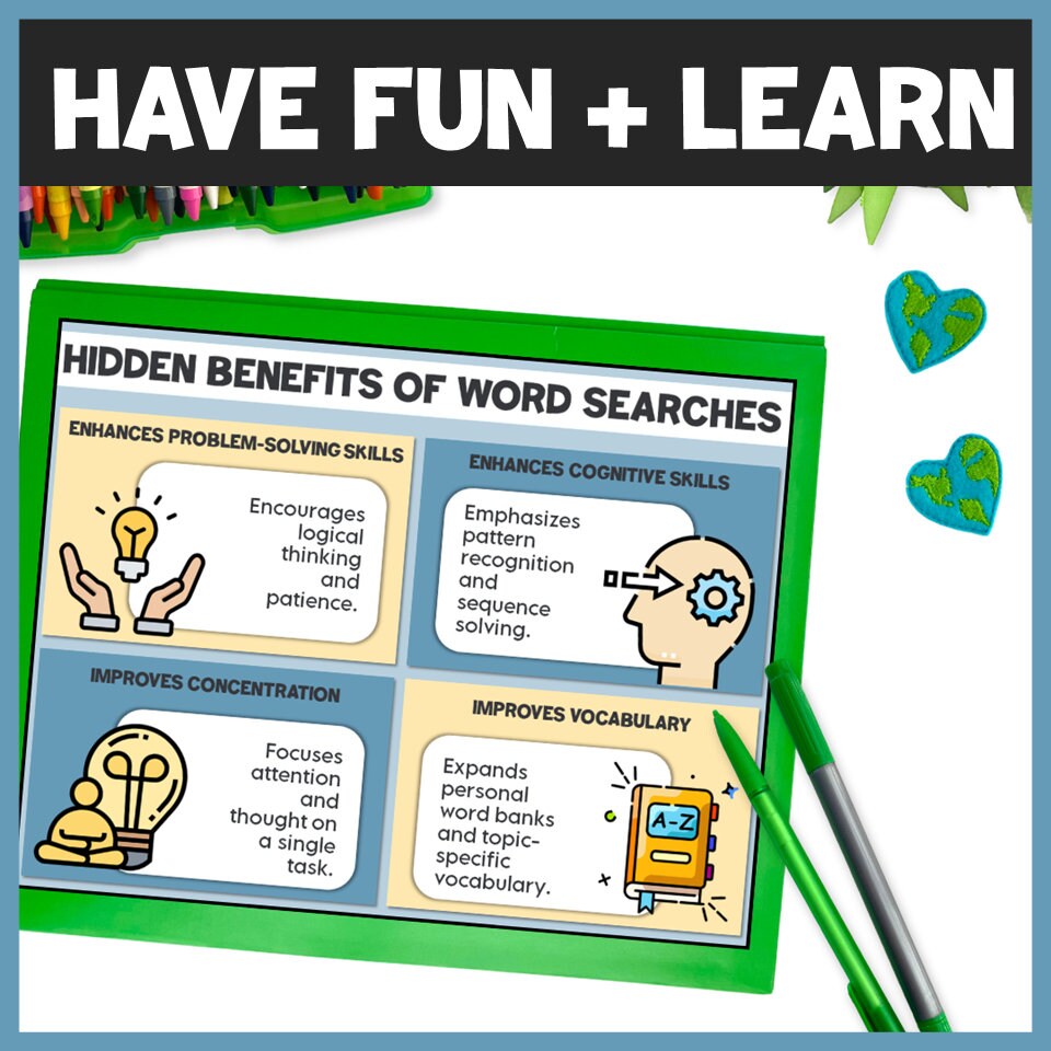 Earth Day Word Search Vocabulary Activity for Upper Elementary ...