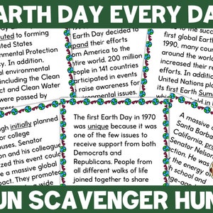 Earth Day Scavenger Hunt | Fun Facts | Classroom Activity | Homeschool ...