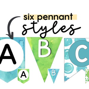 Editable Watercolor Banner, Customizable Bunting and Flags, Mix and ...