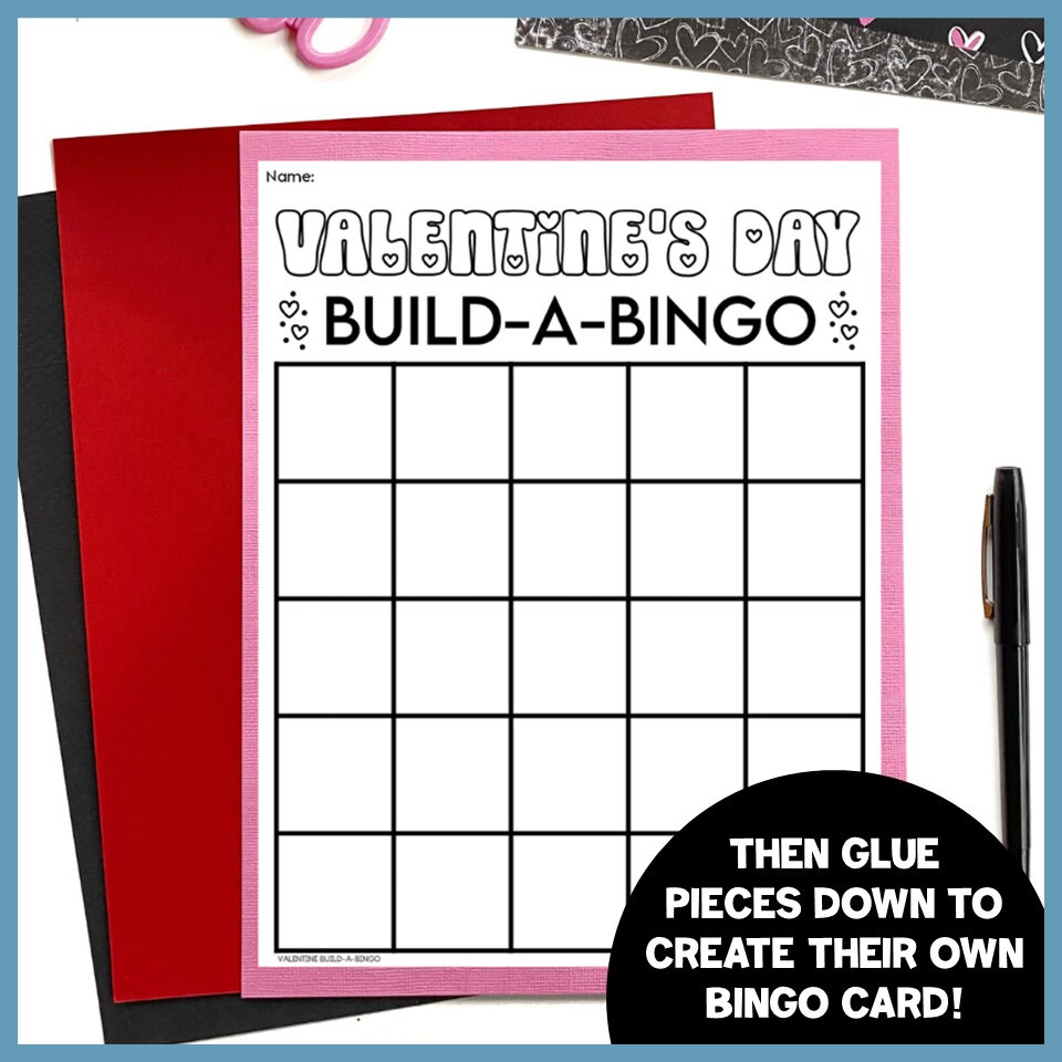 Valentine's Day Build a Bingo Fun and Engaging Activity for Students ...