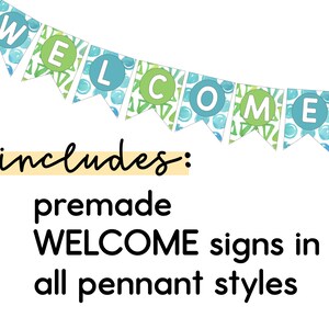 Editable Watercolor Banner, Customizable Bunting and Flags, Mix and ...