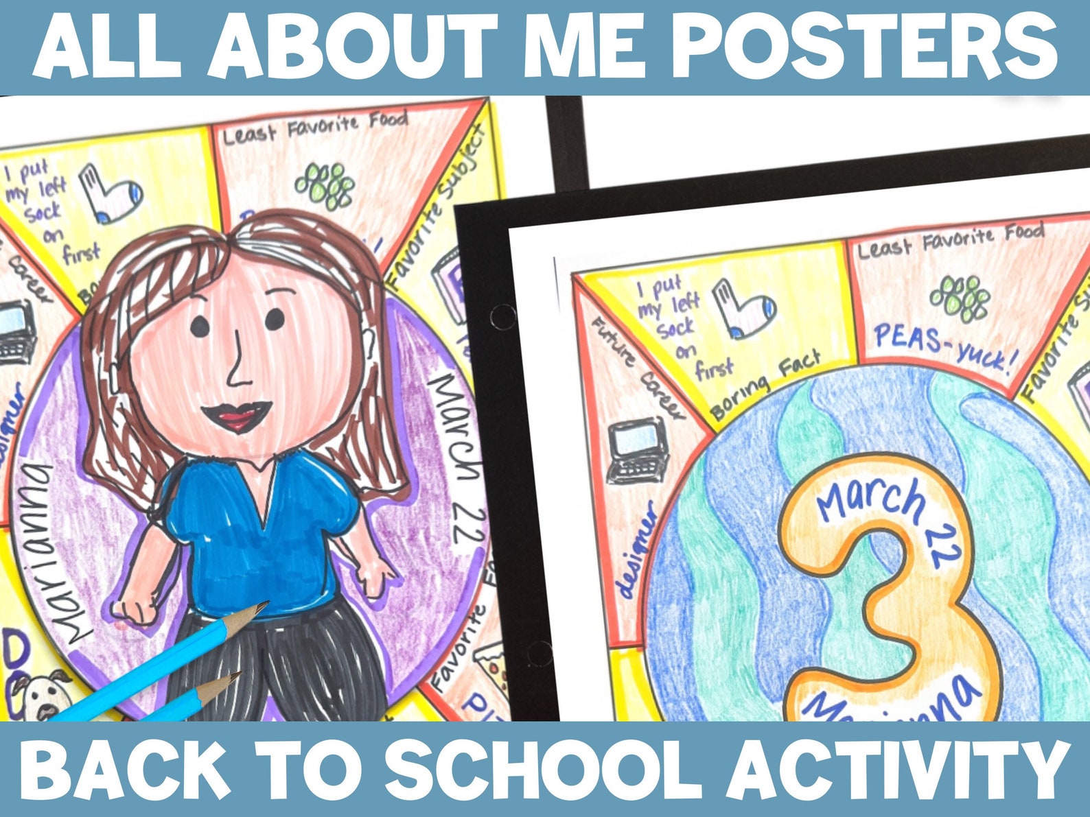 All About Me Poster, Printable First Week of School Activity, No Prep ...