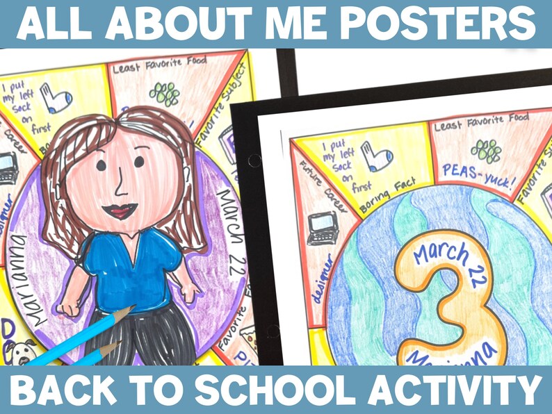 All About Me Poster, Printable First Week of School Activity, No Prep ...
