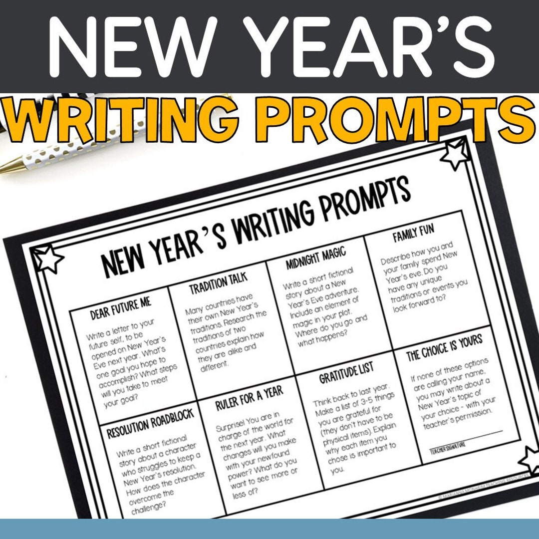 New Years 2024 Writing Prompt Choice Board, Great Activity for ...
