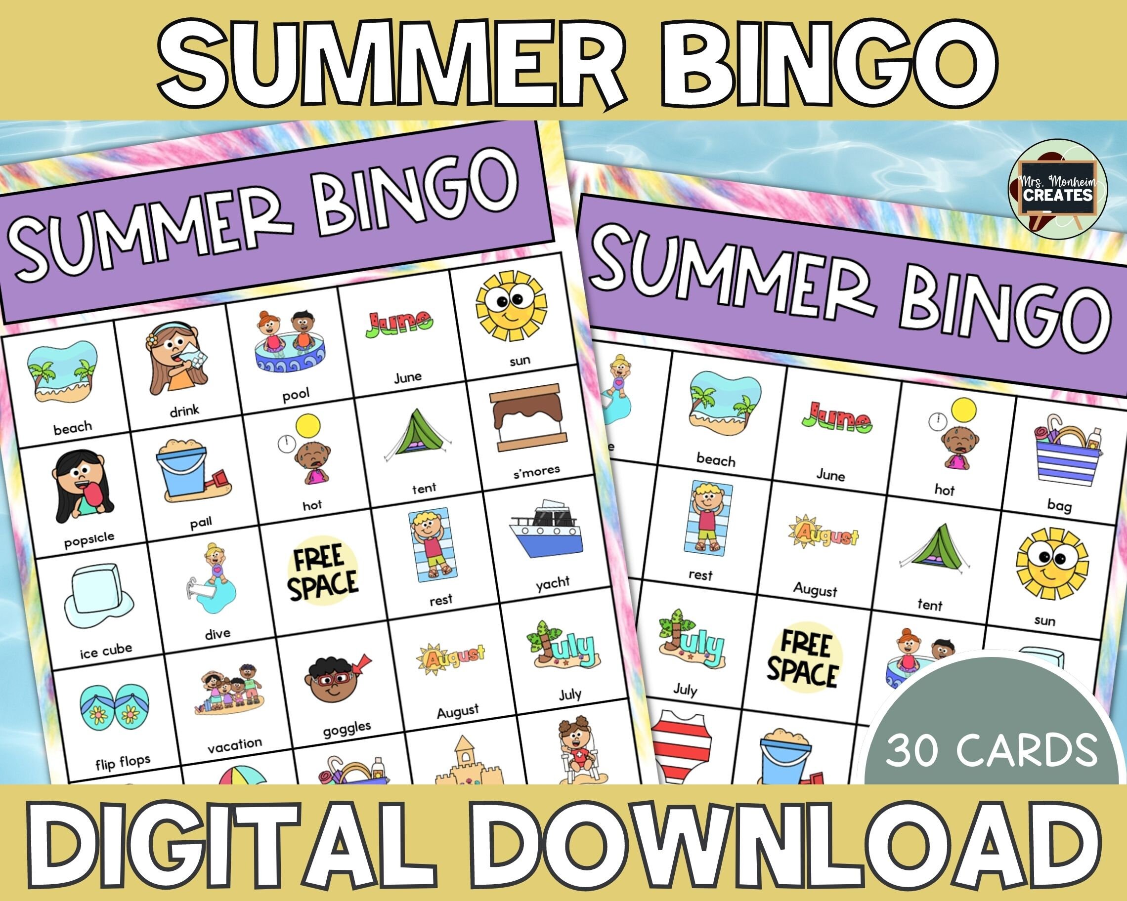Character Bingo Cards, Printable Kids Theme Park Activity INSTANT ...