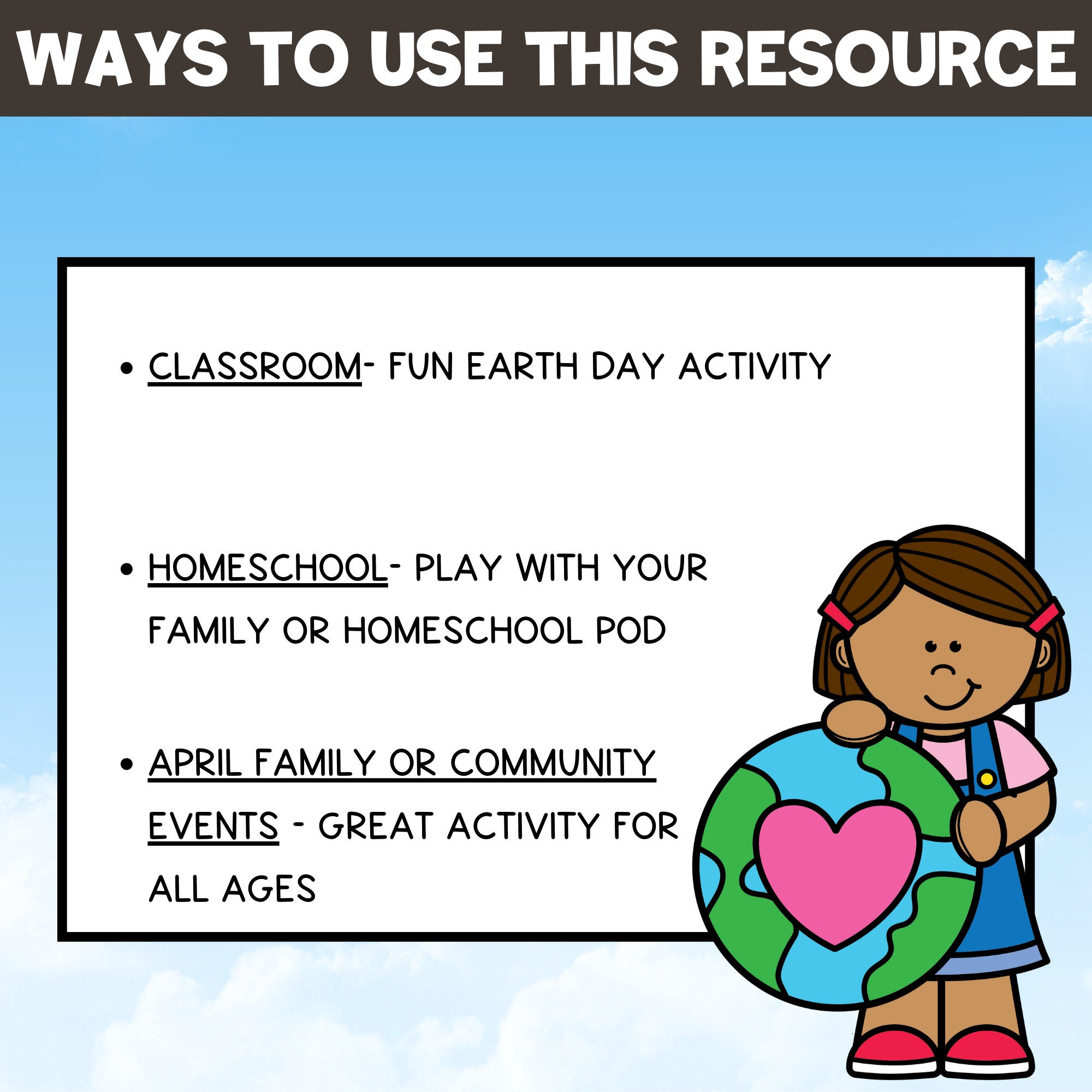 Earth Day Bingo - Fun Party Game for Kids, Families + Seniors- 30 Cards ...