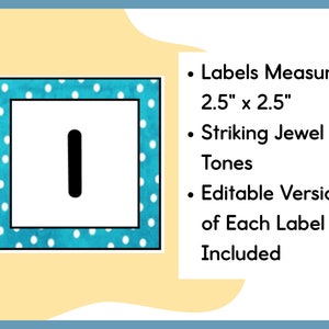 Watercolor Polka Dot Number Labels, Watercolor Classroom Decor, Polka ...