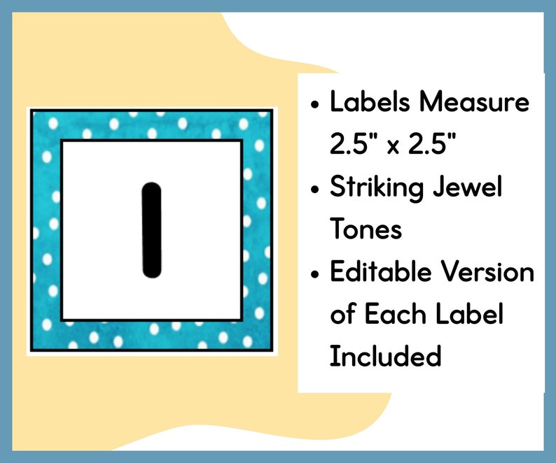 Watercolor Polka Dot Number Labels, Watercolor Classroom Decor, Polka ...