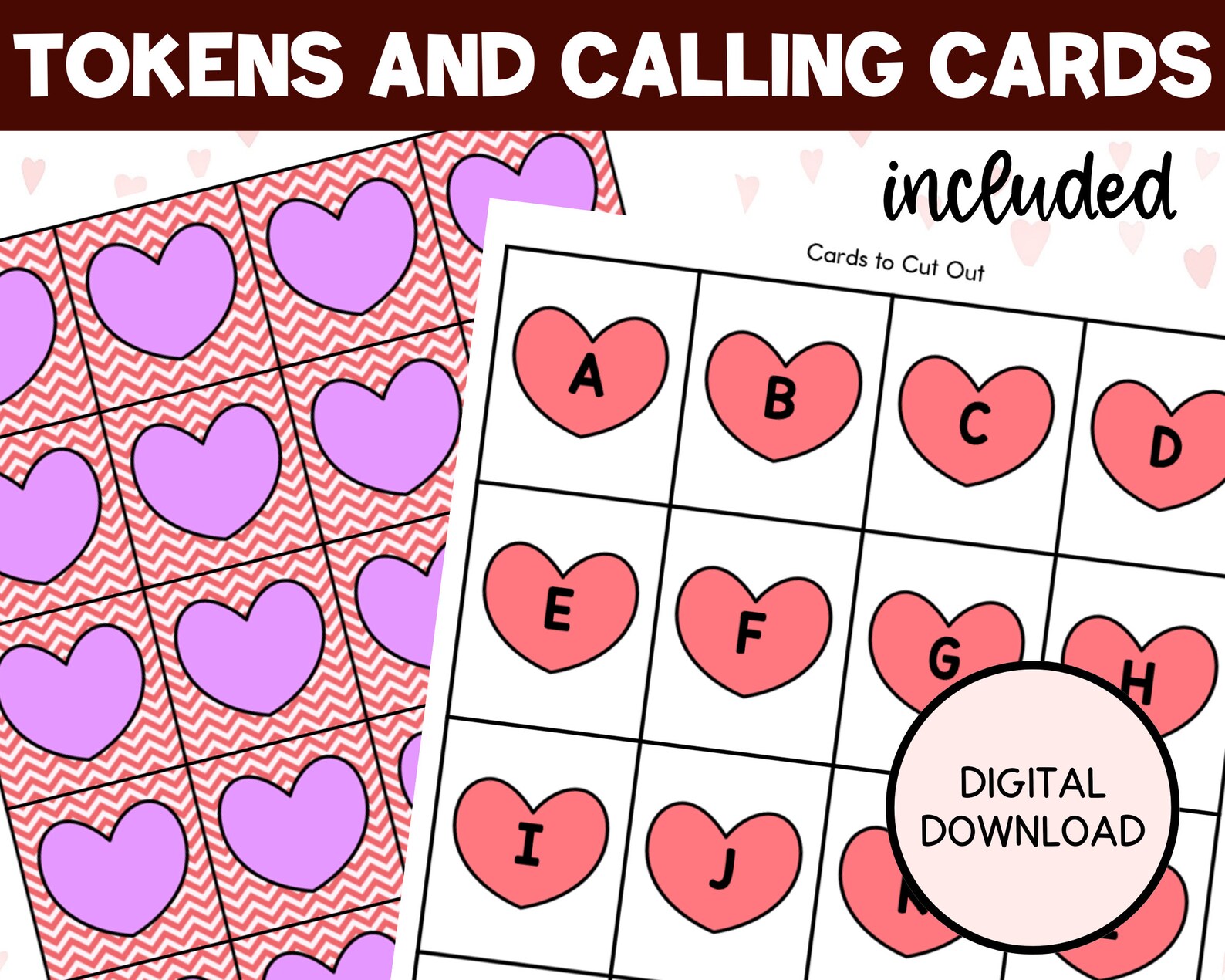 Uppercase Alphabet Bingo | Valentine Bingo | Valentine Alphabet Bingo ...