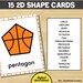 2D Geometric Shapes Flashcards, Basketball Theme, Educational Resource ...