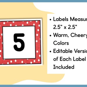 Polka Dot Rainbow Number Labels, Watercolor Classroom Decor, Class ...
