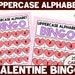 Uppercase Alphabet Bingo | Valentine Bingo | Valentine Alphabet Bingo ...