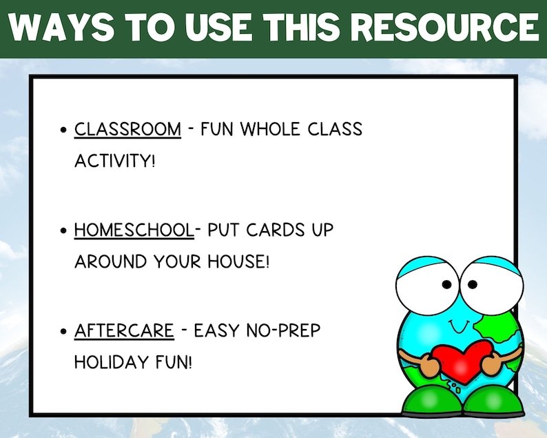 Earth Day Scavenger Hunt | Fun Facts | Classroom Activity | Homeschool ...