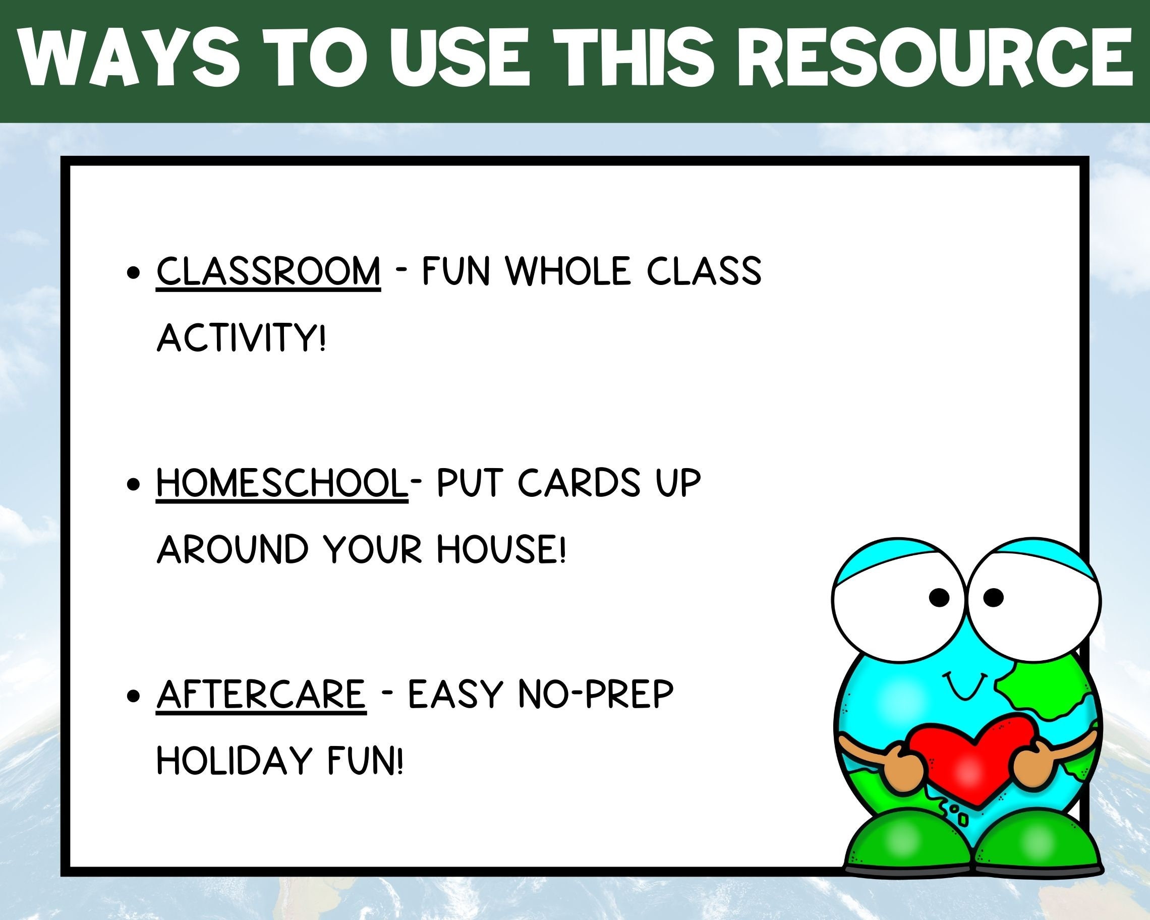 Earth Day Scavenger Hunt | Fun Facts | Classroom Activity | Homeschool ...