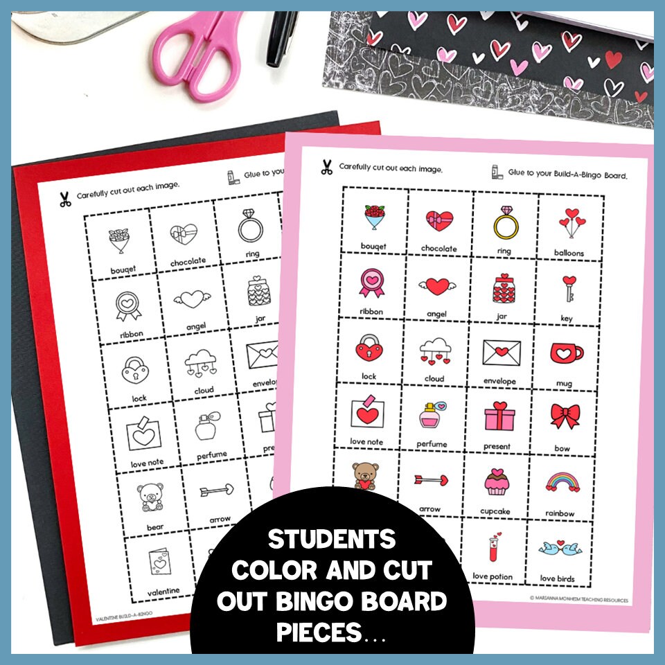 Valentine's Day Build a Bingo Fun and Engaging Activity for Students ...