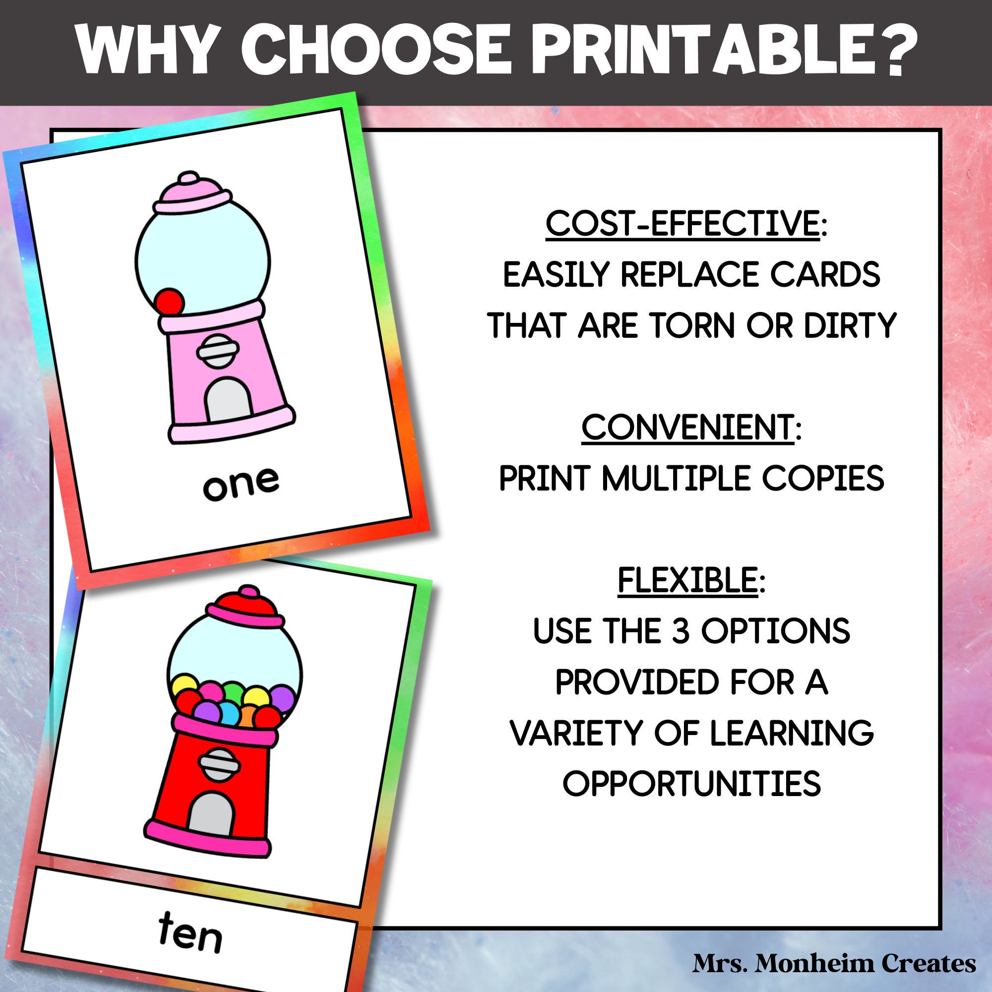 Gumball Theme Number Flashcards, Educational Resource for Teachers ...