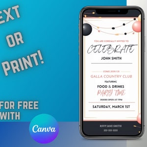Special Event Invitation, Text Invitation Canva, Special Event ...