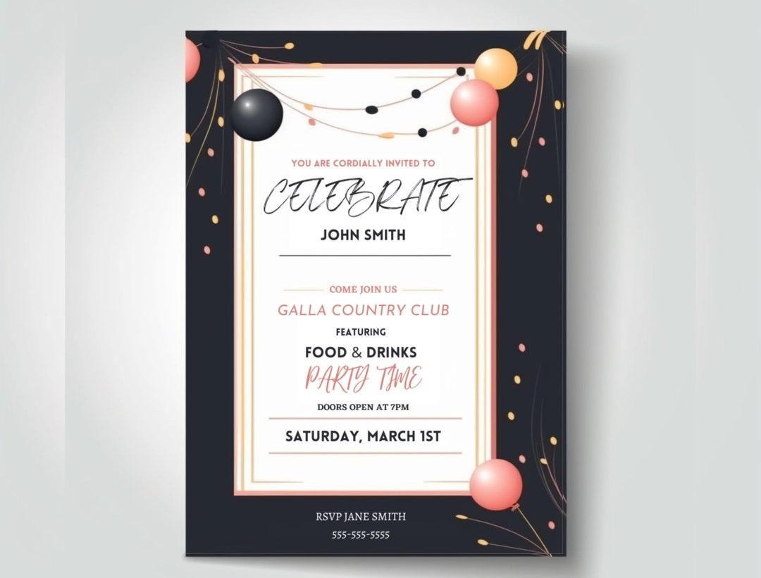Special Event Invitation, Text Invitation Canva, Special Event ...