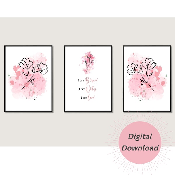 I Am Worthy Print - Etsy