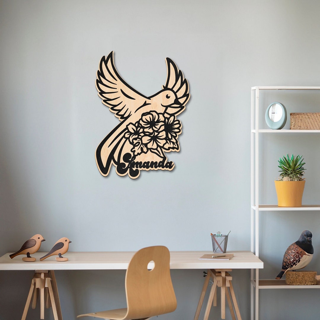 Personalized Wooden Pigeon Plaque | Kids Bedroom Decoration| Child Name ...