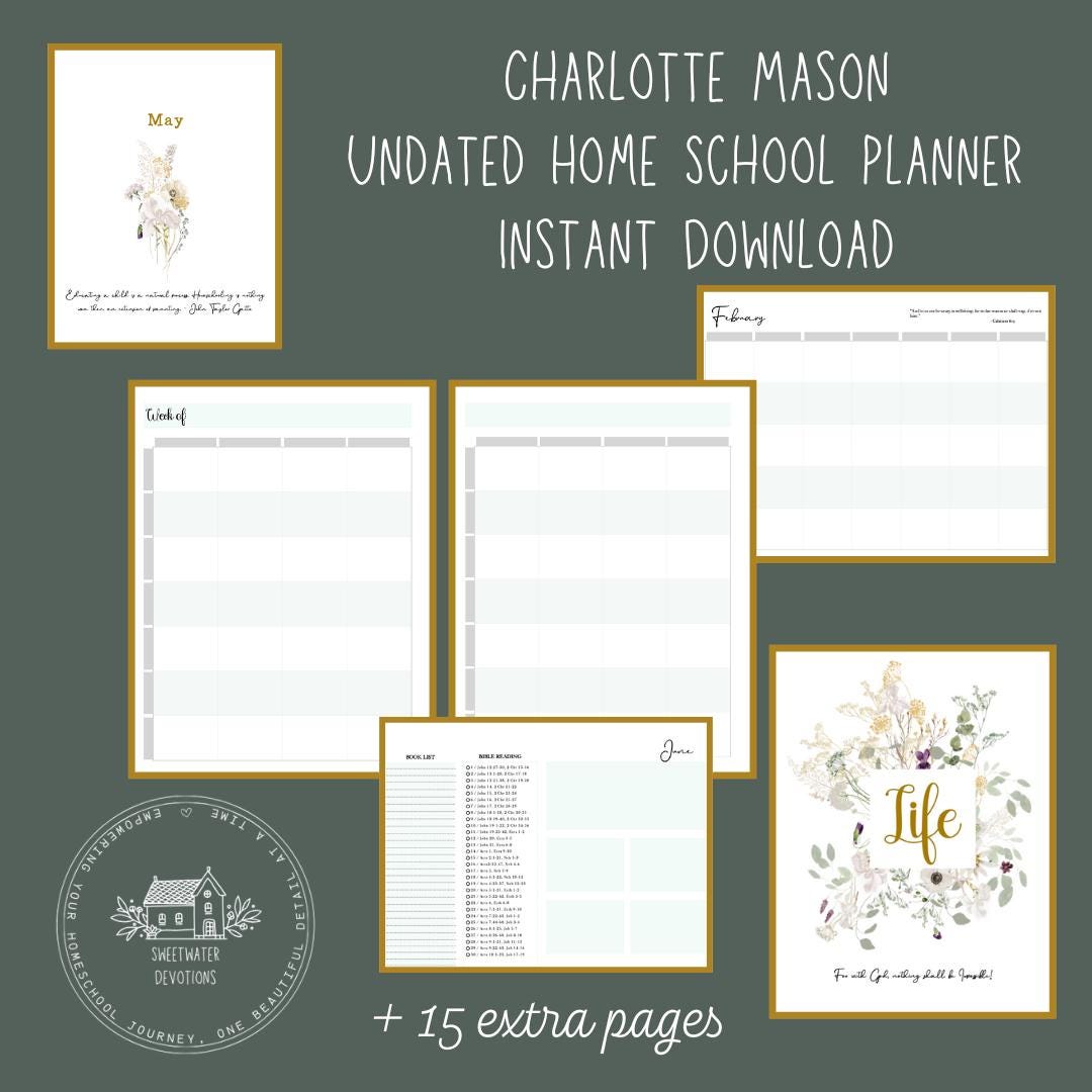 Homeschool Planner Undated INSTANT DIGITAL DOWNLOAD - Etsy
