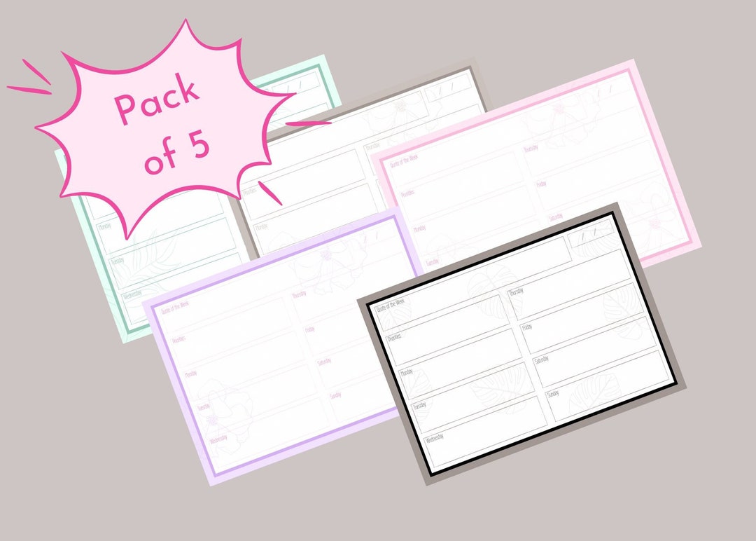 Minimalist Weekly Planner - Etsy